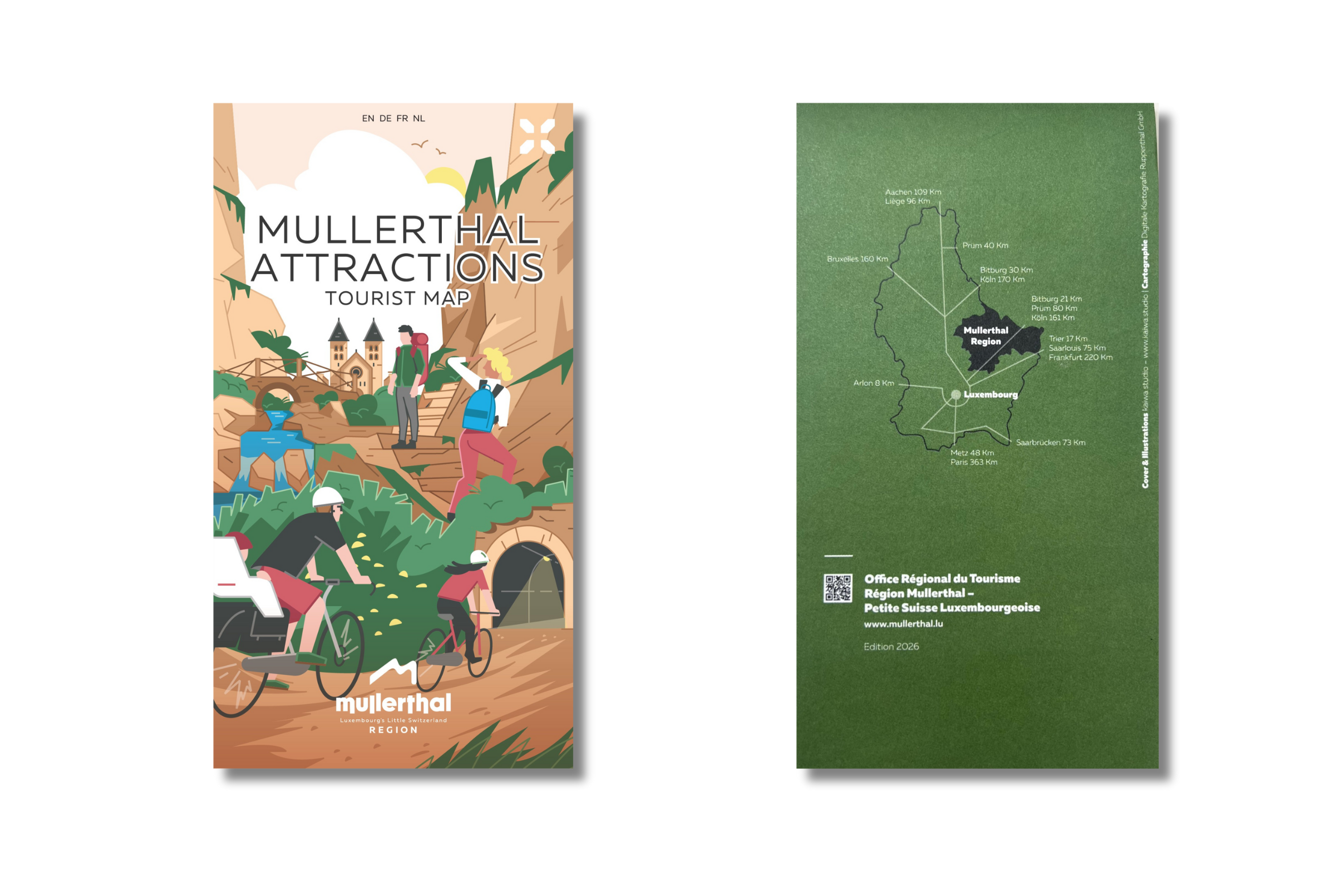 Mullerthal Attractions Tourist Map – Region Mullerthal - Online-Shop